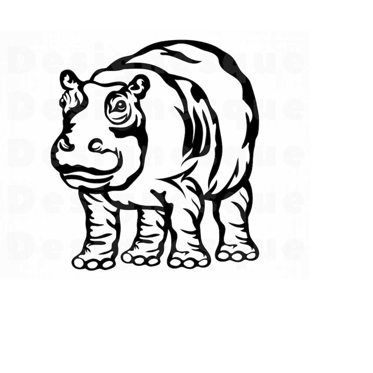 Baby Hippo SVG, Hippo Svg, Baby Hippo Clipart, Baby Hippo Fi | Inspire ...