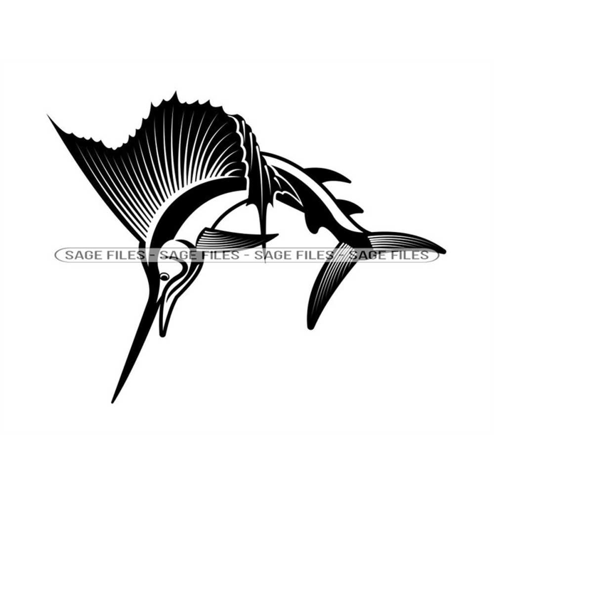 Sailfish 5 SVG, Fishing Svg, Fish Svg, Sailfish Clipart, Sai - Inspire ...