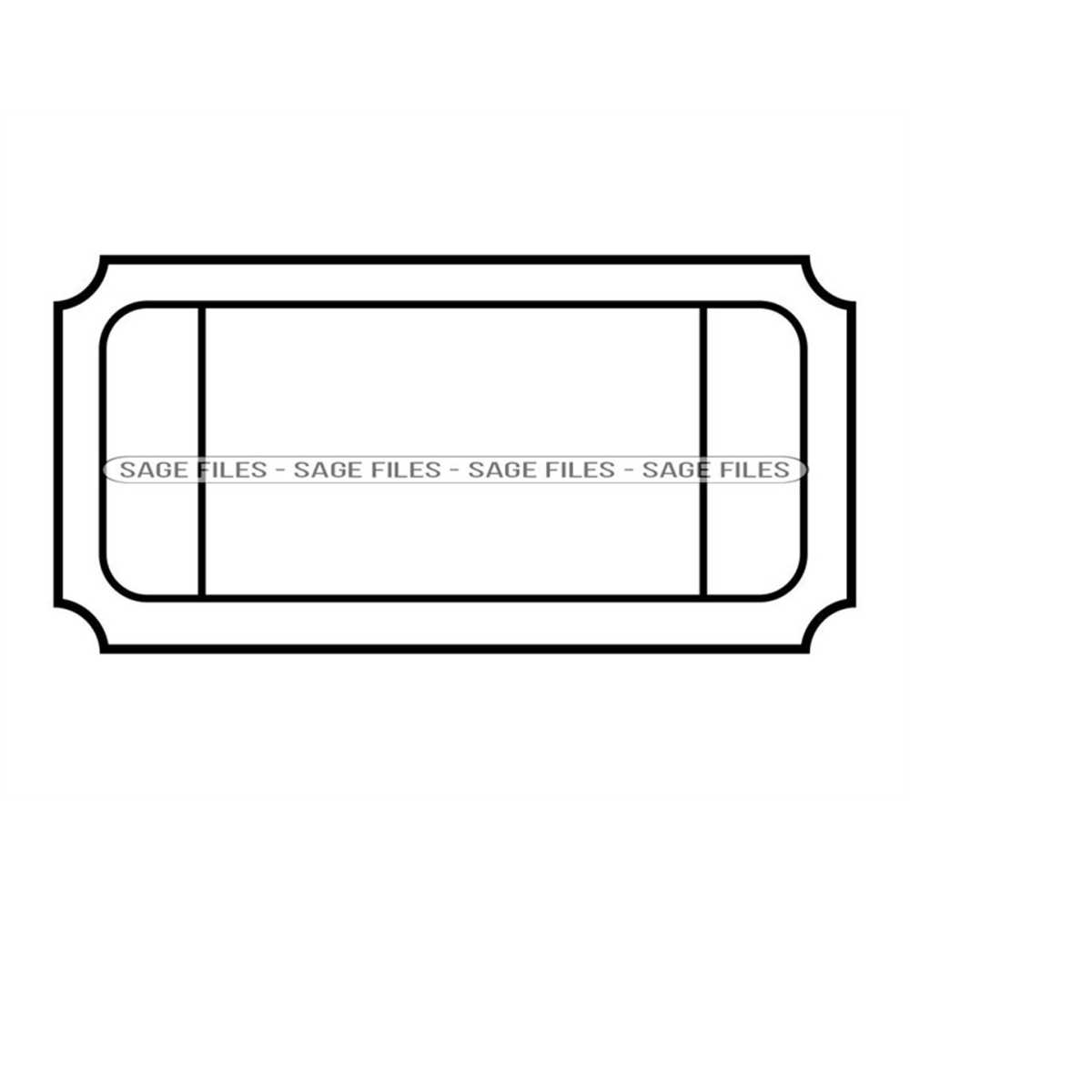 Ticket Outline 2 SVG, Ticket SVG, Raffle Svg, Prize Svg, Par - Inspire ...