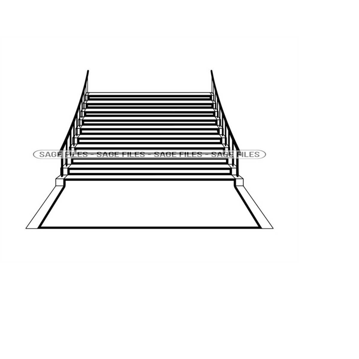 Stairs Outline SVG, Stairs Svg, Stairs Clipart, Stairs Files | Inspire ...