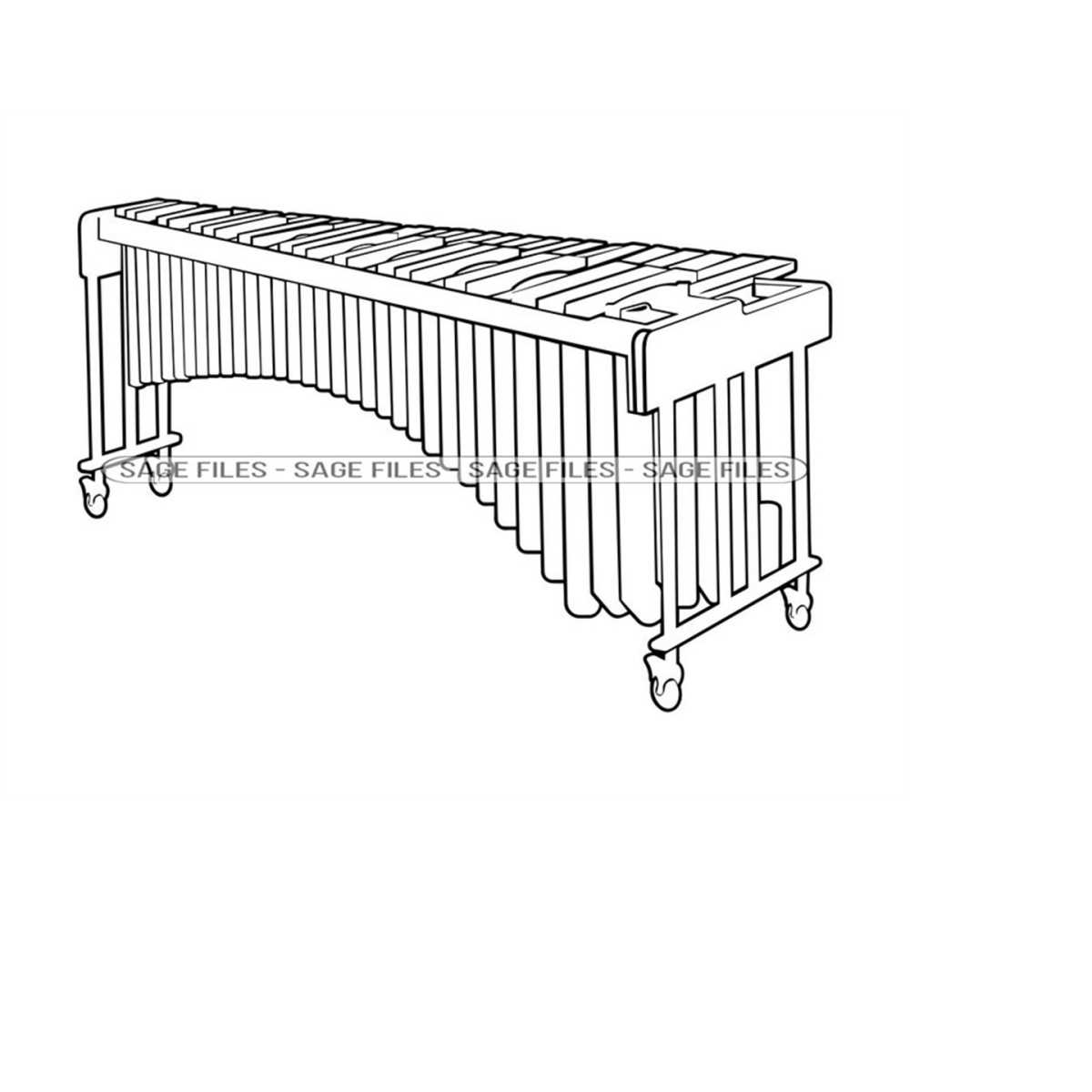 Marimba Outline SVG, Marimba Clipart, Marimba Files for Cric | Inspire ...