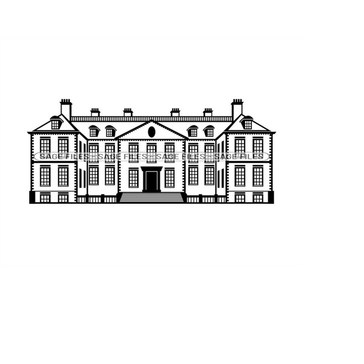 English Manor House SVG, Mansion Svg, House Svg, Home Svg, M - Inspire ...