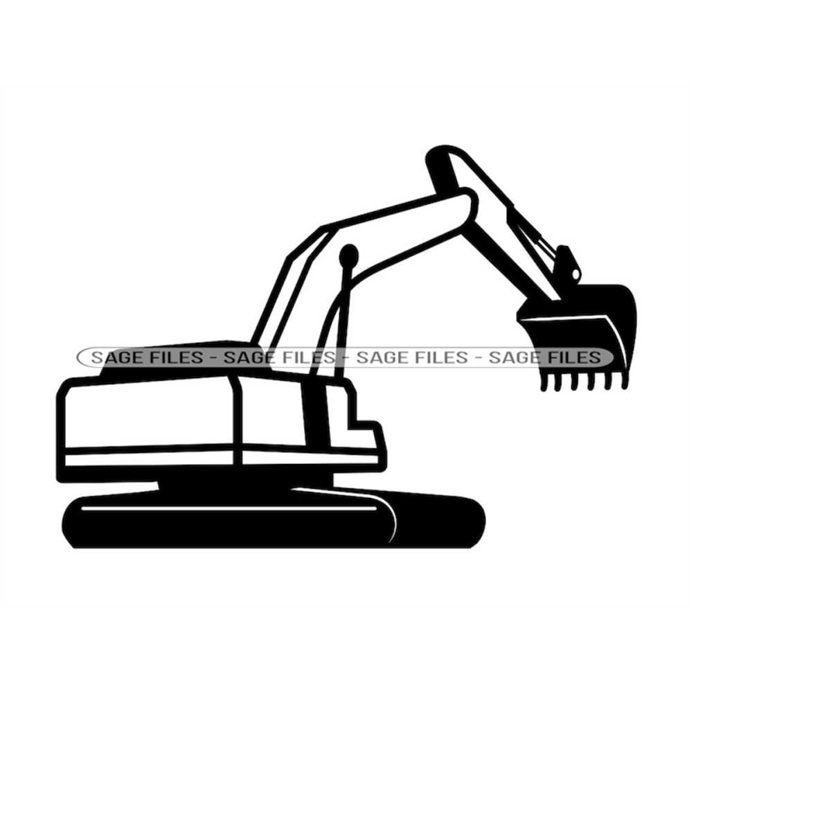 Excavator 7 SVG, Heavy Equipment, Excavator Clipart, Excavat - Inspire ...
