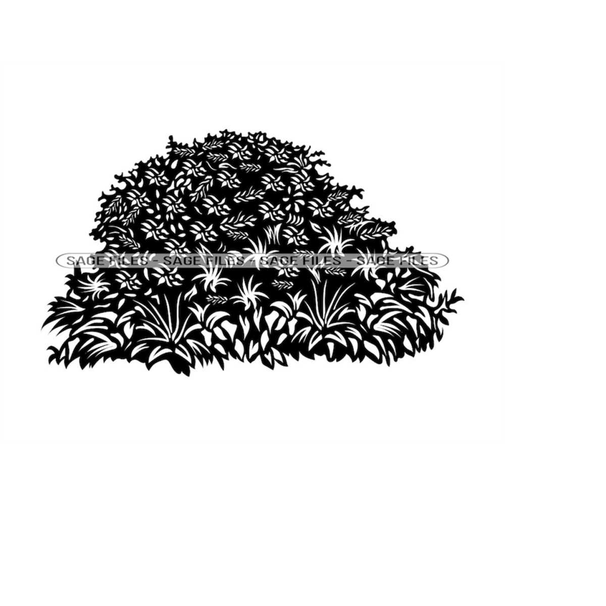 Bush 2 SVG, Bush SVG, Shrub Svg, Foliage Svg, Bush Clipart, - Inspire ...