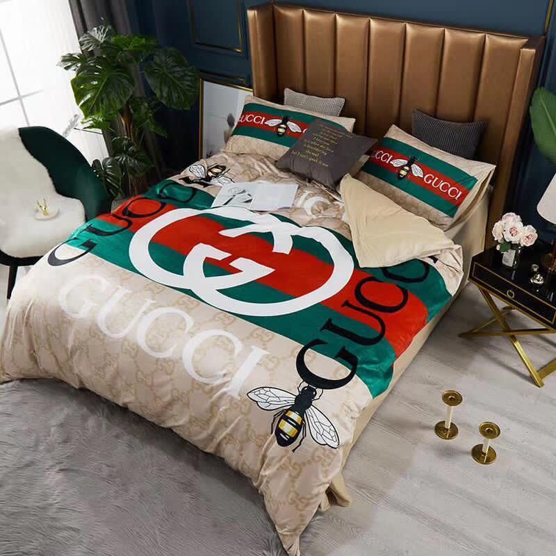 Mickey Minnie Mouse Gucci Fashion Logo Luxury Brand Bedding | Inspire ...
