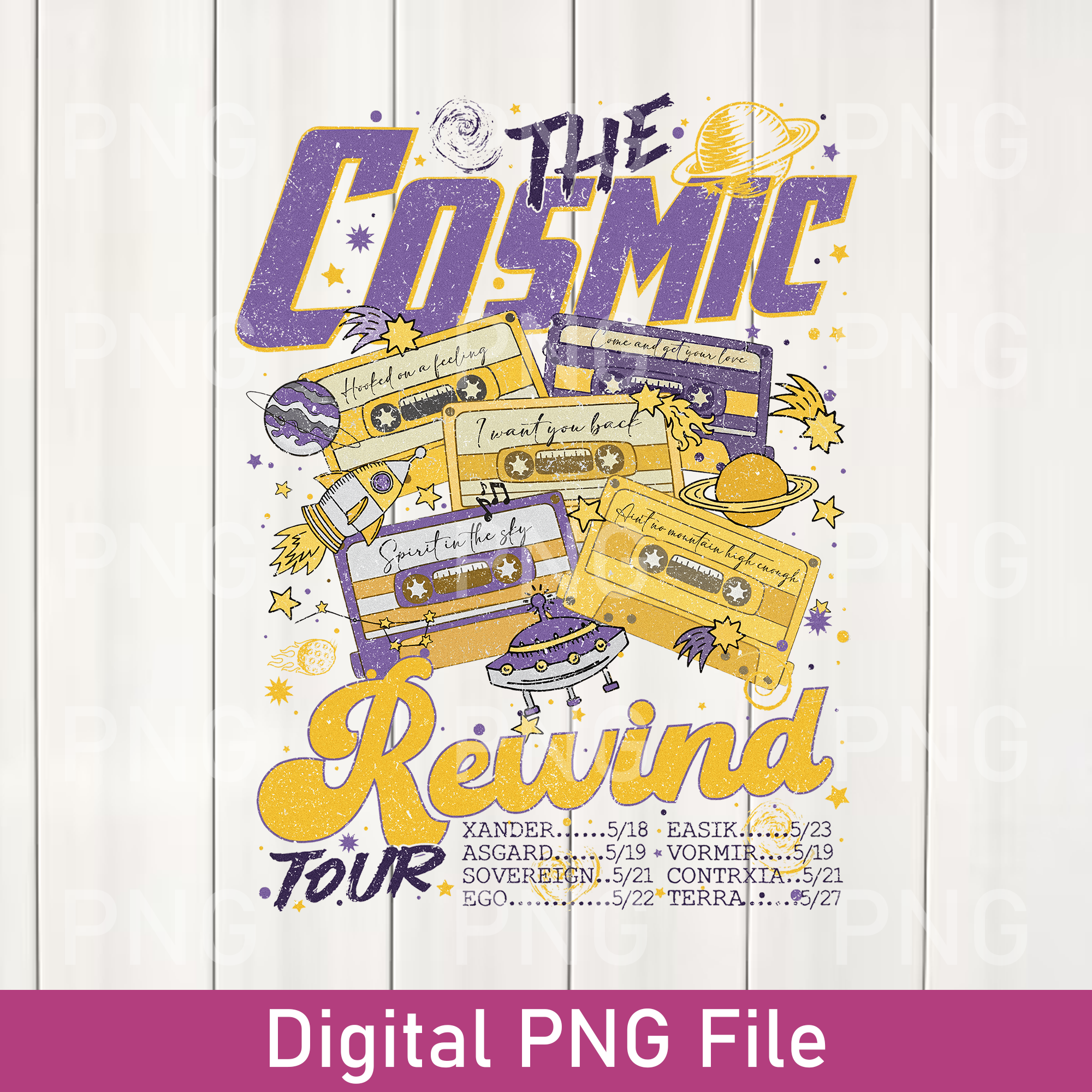 The Cosmic Rewind Tour Cassette PNG, Star Wars PNG, Cosmic G - Inspire ...