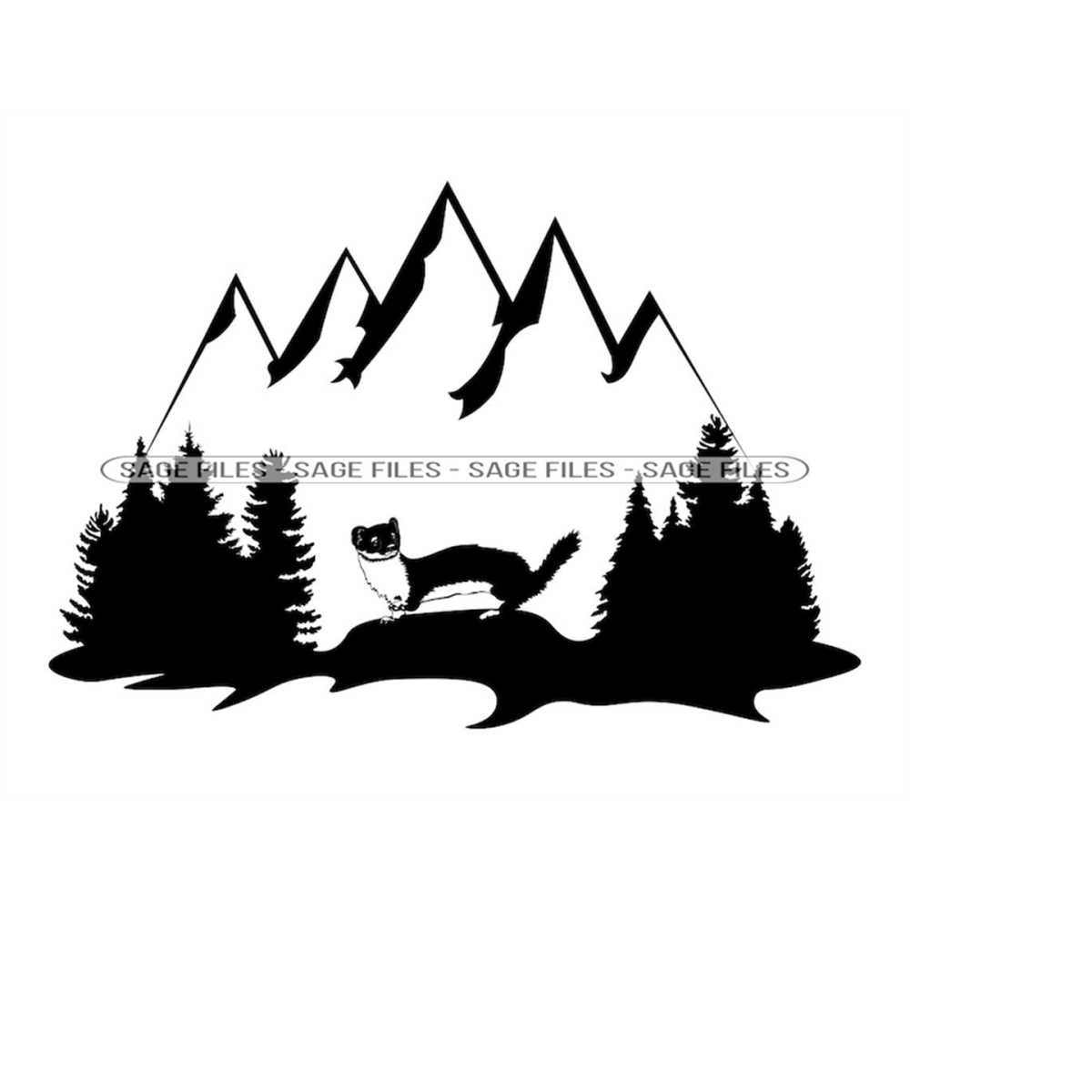 Weasel Wildlife SVG, Weasel Forest and Mountain Svg, Weasel - Inspire ...