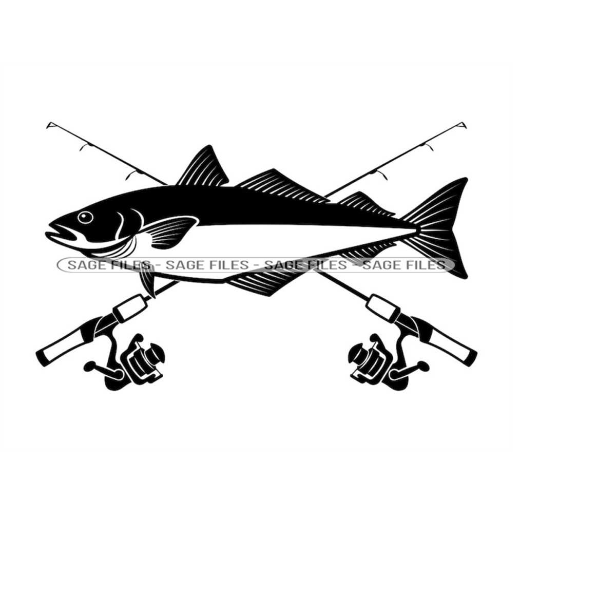 Pollock Fishing SVG, Fishing Logo Svg, Fish Svg, Fishing Cli - Inspire ...