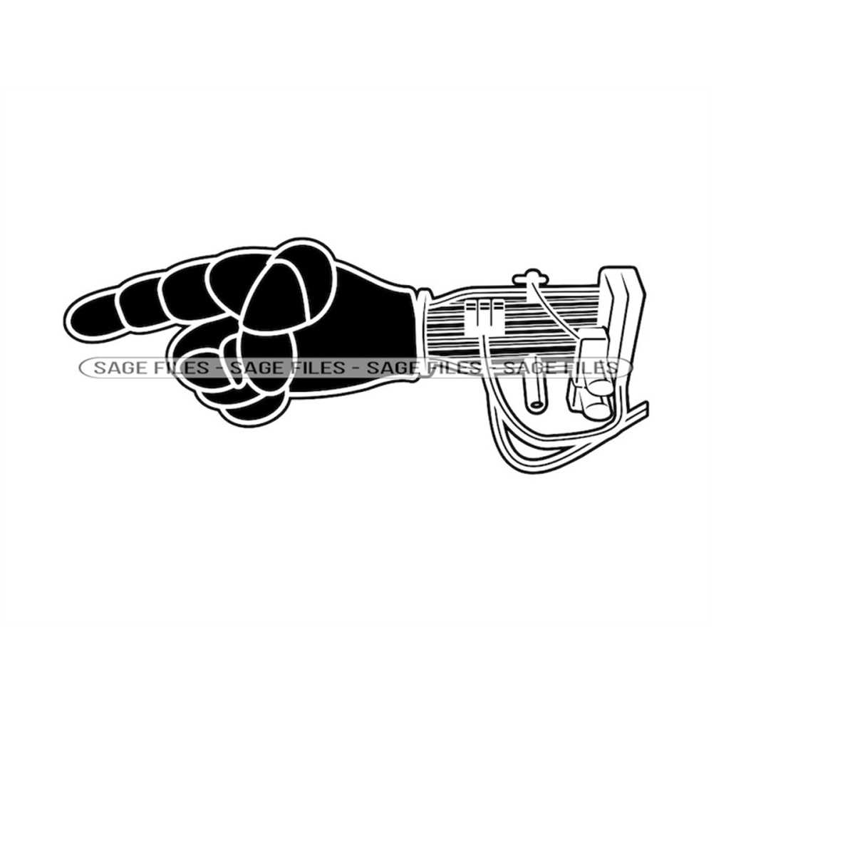 Robot Hand 2 Svg, Pointing Finger Svg, Pointing Finger Clipa - Inspire ...