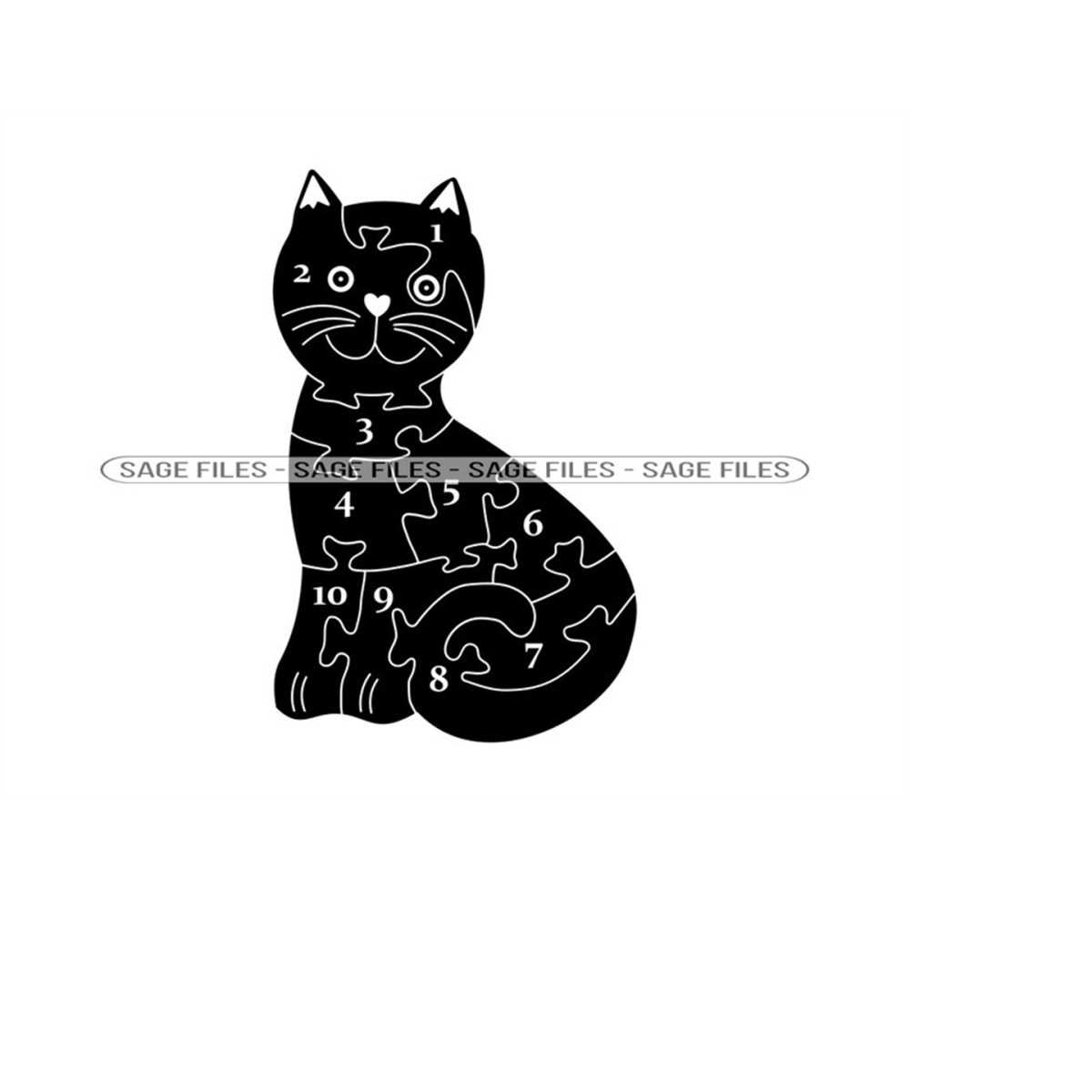Cat Puzzle SVG, Puzzle SVG, Cat SVG, Cat Clipart, Cat Files - Inspire ...