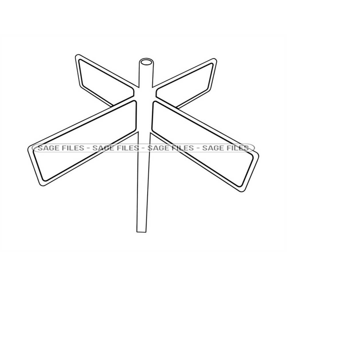 Road Sign Outline Svg, Crossroads Svg, Direction Sign Svg, R | Inspire ...