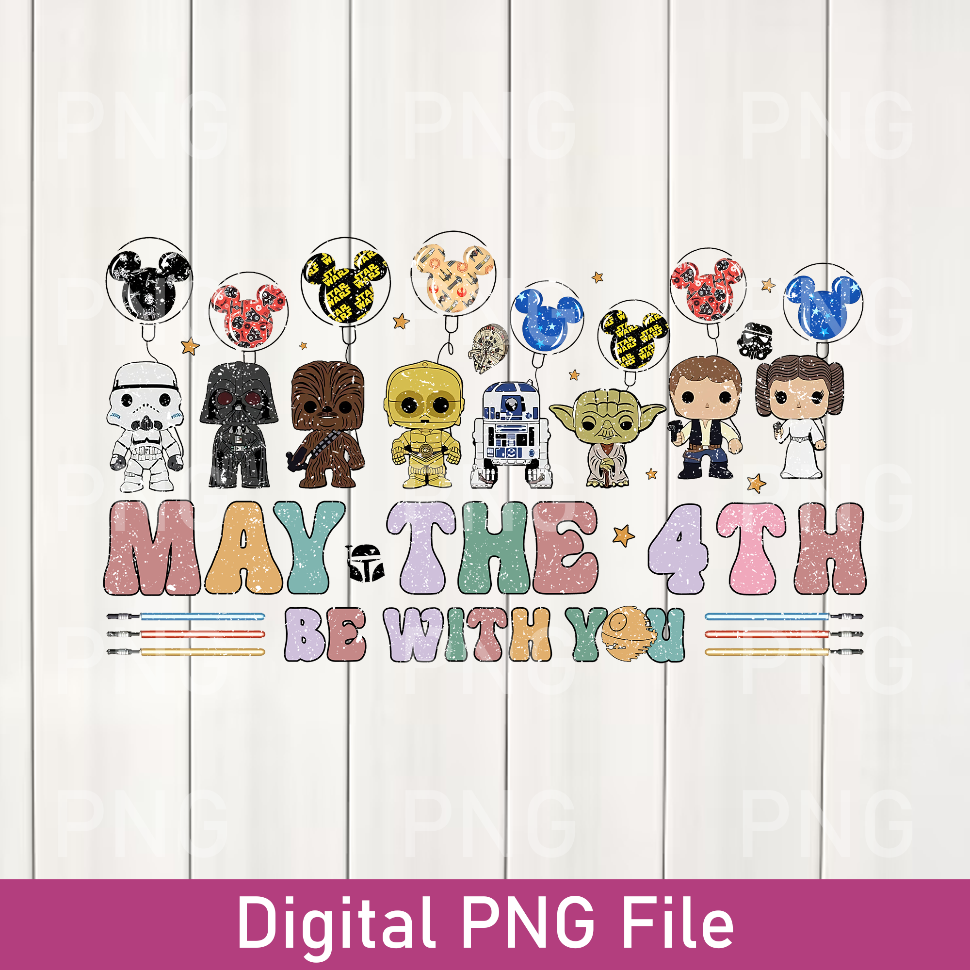 Star Wars Character PNG, Star Wars gift PNG, Star Wars Disne - Inspire ...