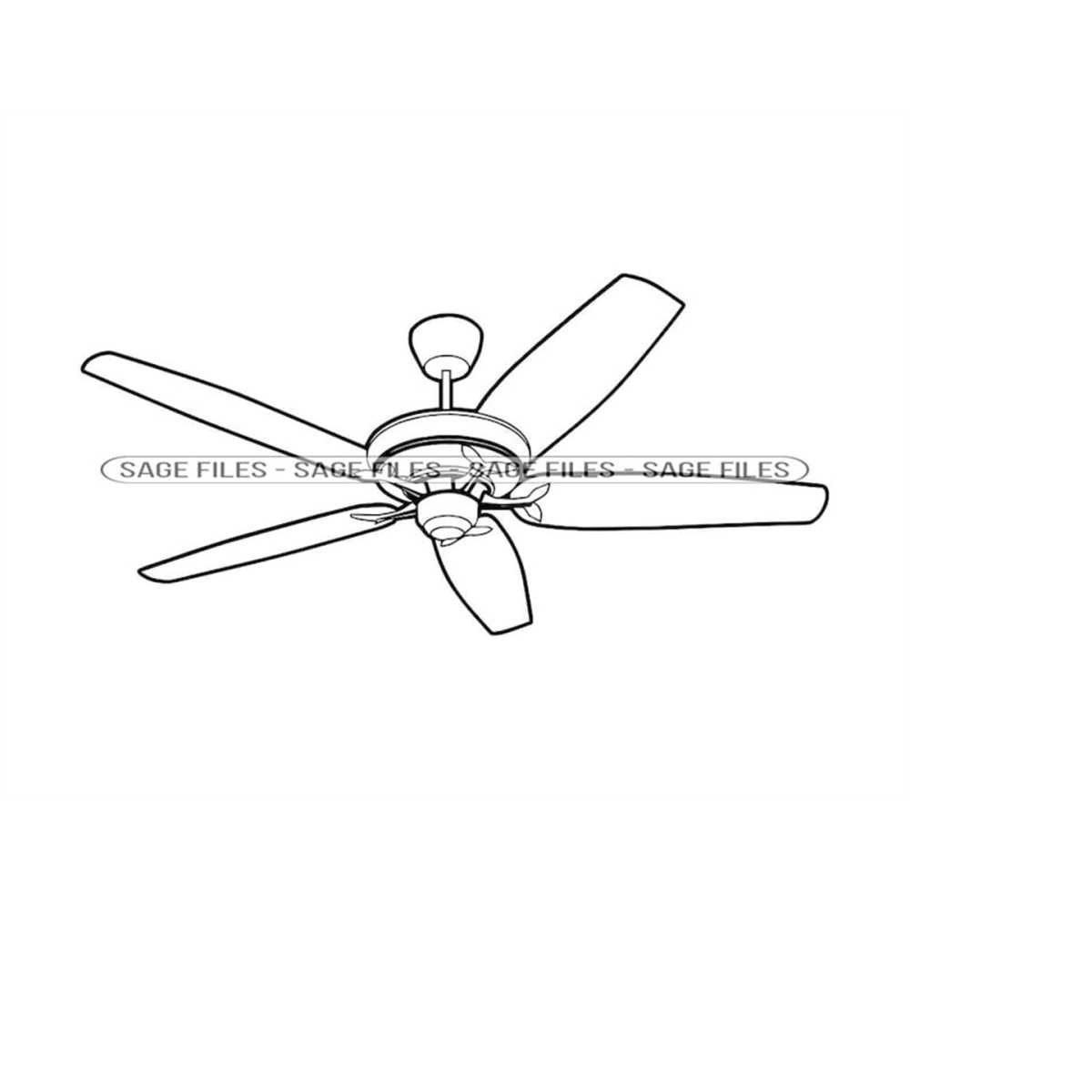 Ceiling Fan Outline SVG, Ceiling Fan SVG, Ceiling Fan Clipar - Inspire ...