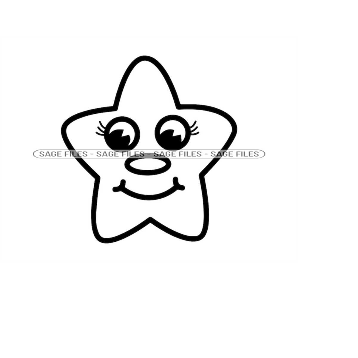 Cute Star 2 SVG, Cute Star SVG, Cute Star Clipart, Cute Star - Inspire ...