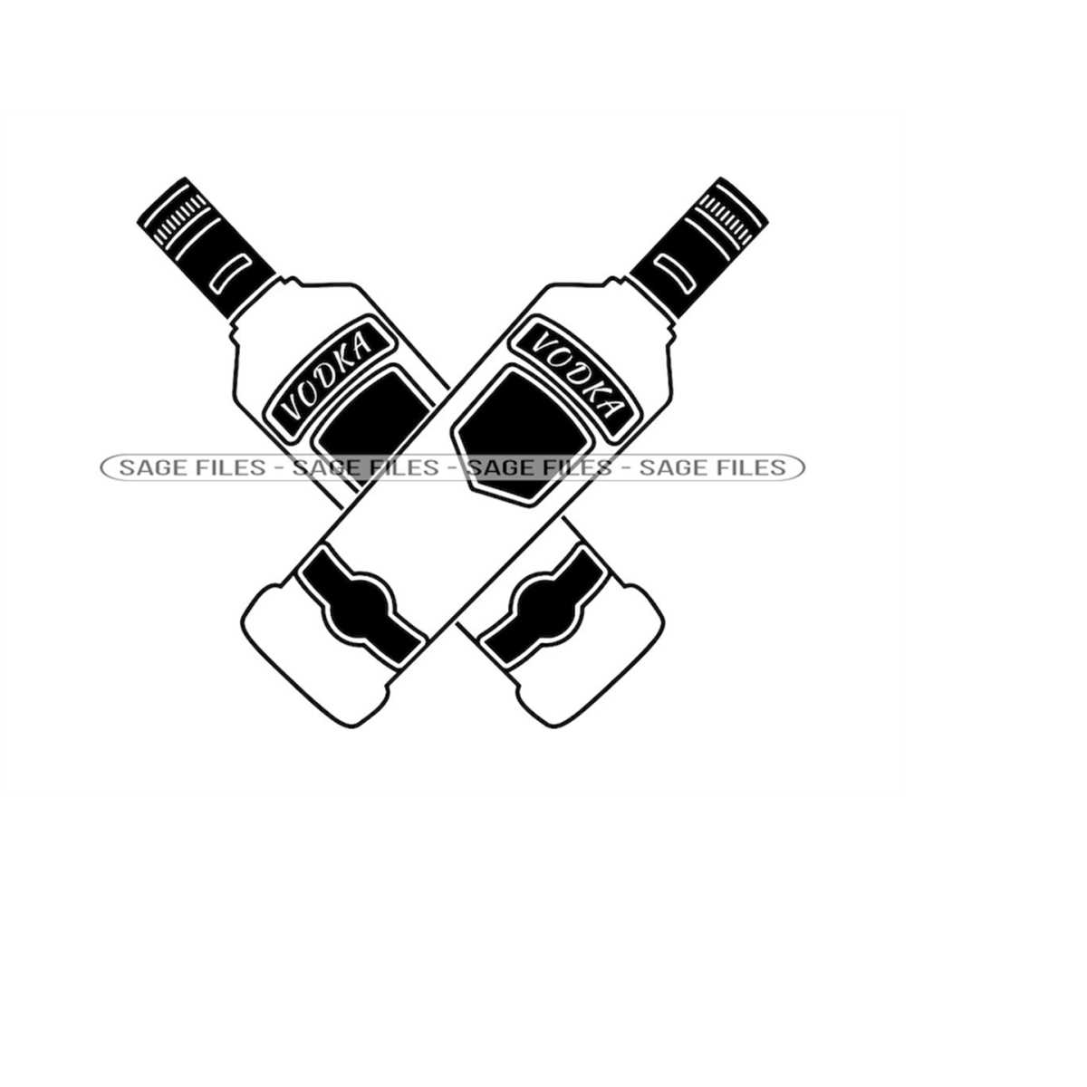 Vodka Bottle Logo Svg, Vodka SVG, Alcohol Svg, Vodka Clipart - Inspire ...