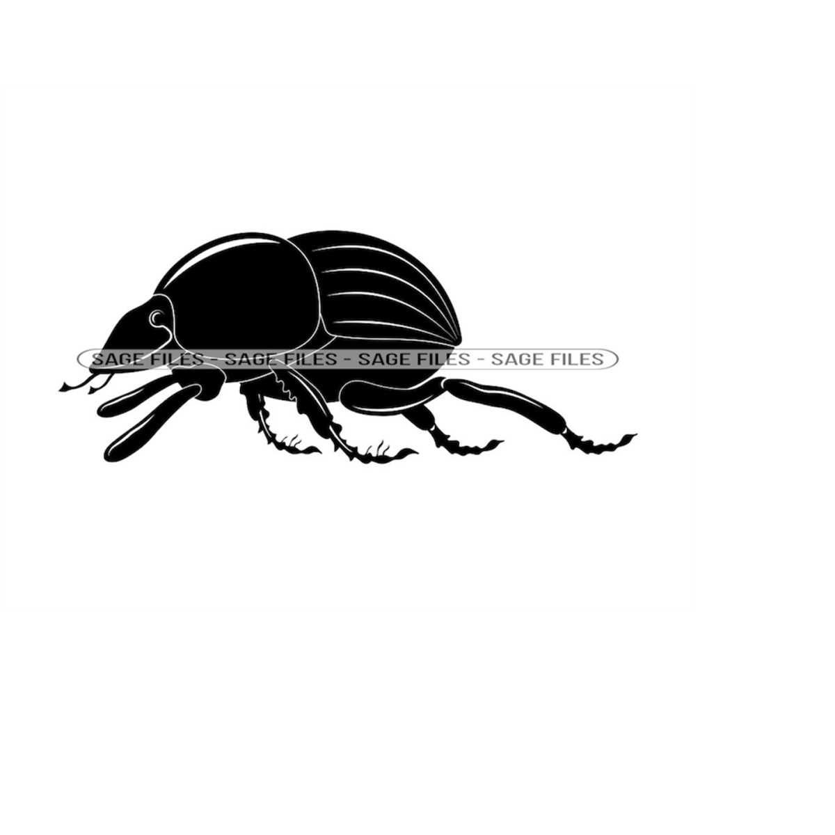 Black Scarab Beetle 2 SVG, Beetle Svg, Insect Svg, Bug Svg, - Inspire ...