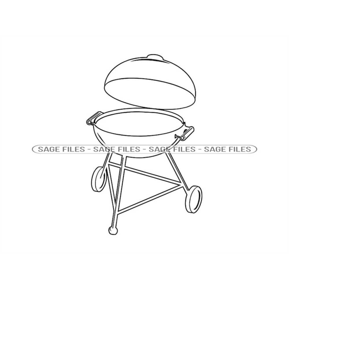 BBQ Grill Outline 3 Svg, BBQ Grill Svg, BBQ Svg, Bbq Clipart | Inspire ...