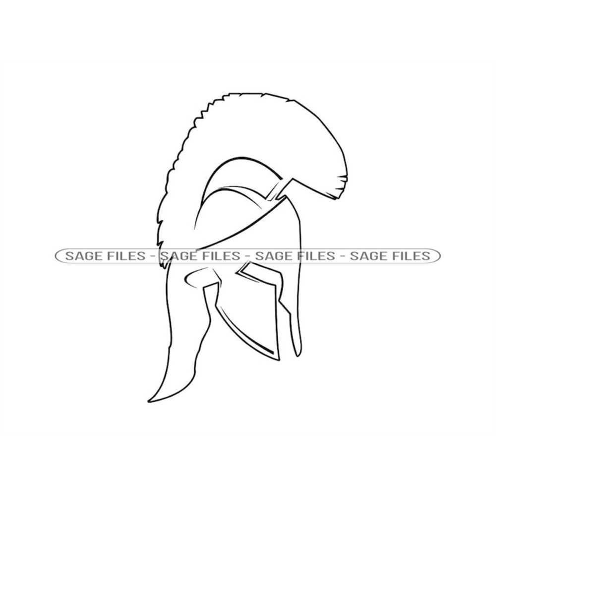 Warrior Helmet Outline SVG, Helmet Svg, Warrior Svg, Clipart - Inspire ...