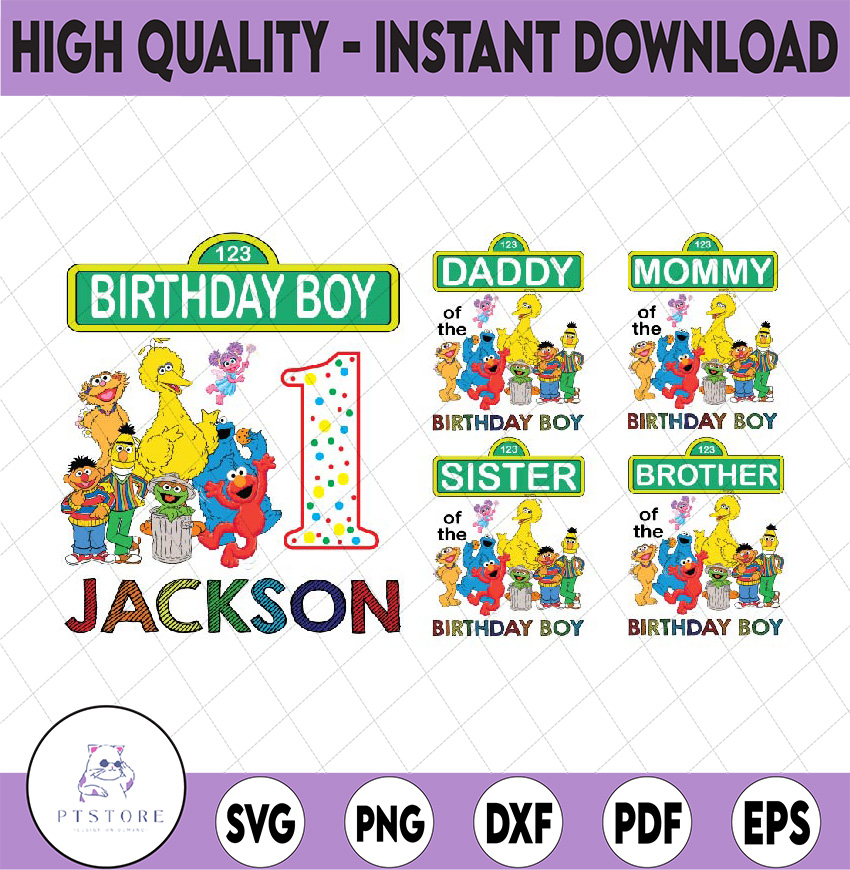 Personalized Name Sesame Street Birthday Png, Elmo Family De - Inspire ...