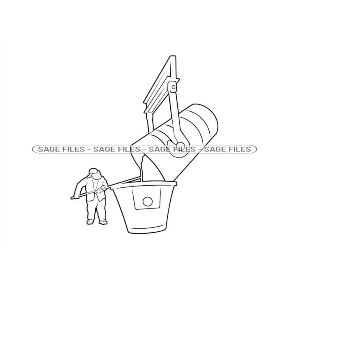 Steel Worker Outline 3 SVG, Steel Worker SVG, Steel Worker C - Inspire ...