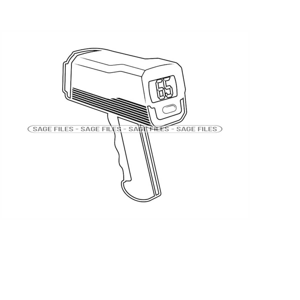 Speed Gun Outline SVG, Police Svg, Traffic Svg, Speed Gun Cl - Inspire ...
