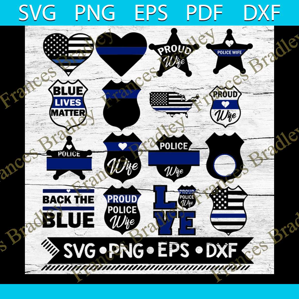 Police Wife Bundle Svg, Jobs Svg, Monogram Svg, Police Badge | Inspire ...