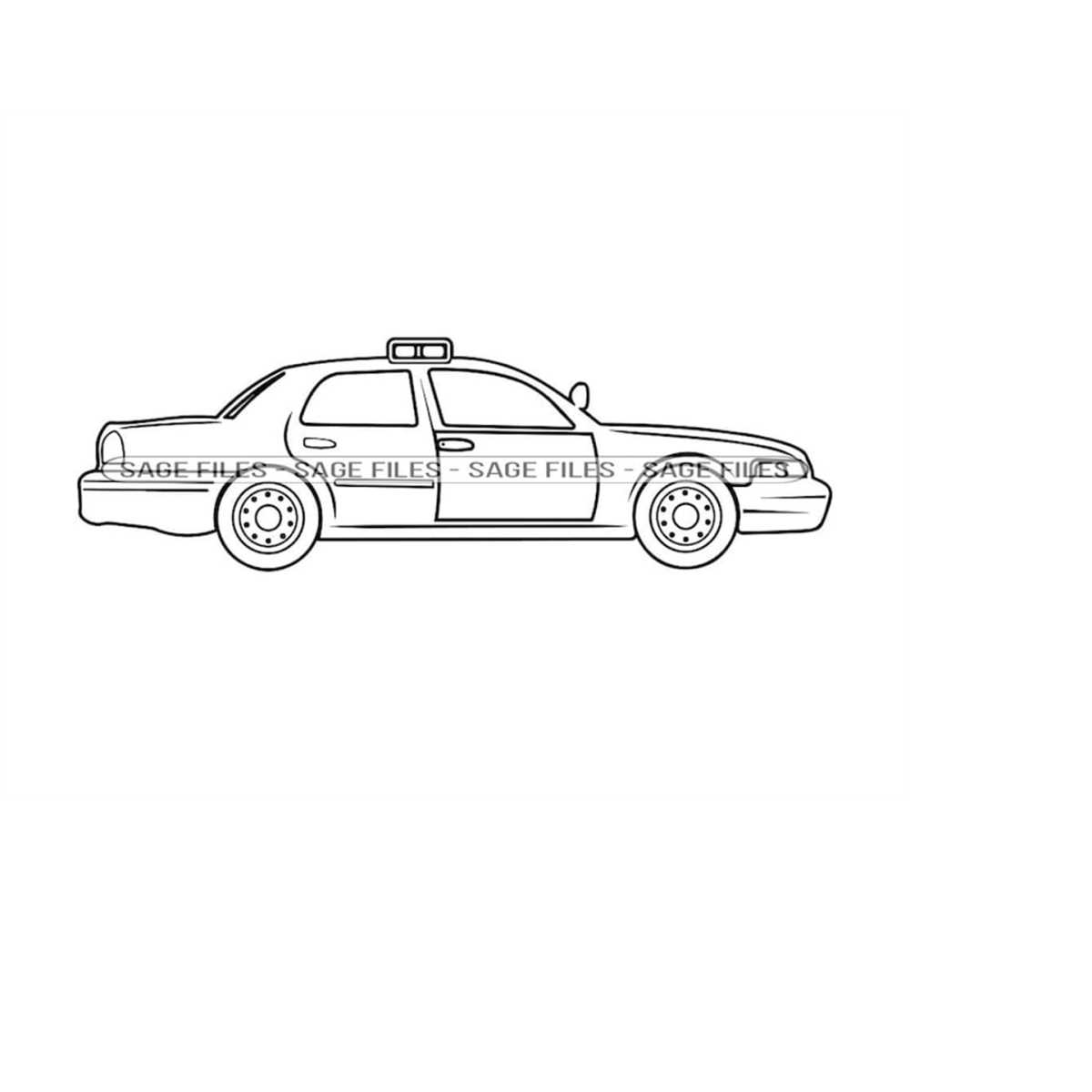 Police Car Outline SVG, Police Car SVG, Police SVG, Police C | Inspire ...