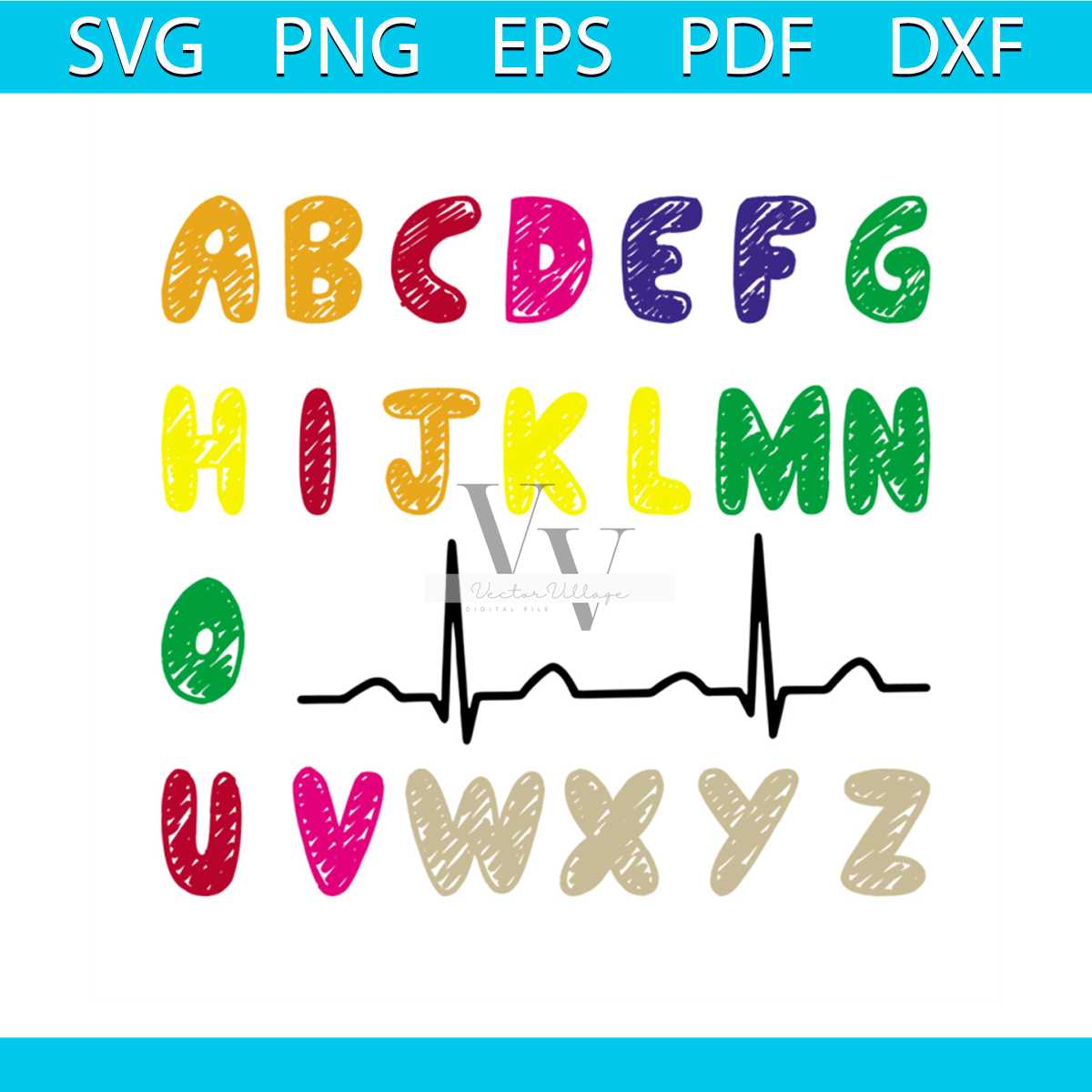 Alphabet Heartbeat Svg, Font Svg, Heartbeat Svg, Heartbeats - Inspire ...