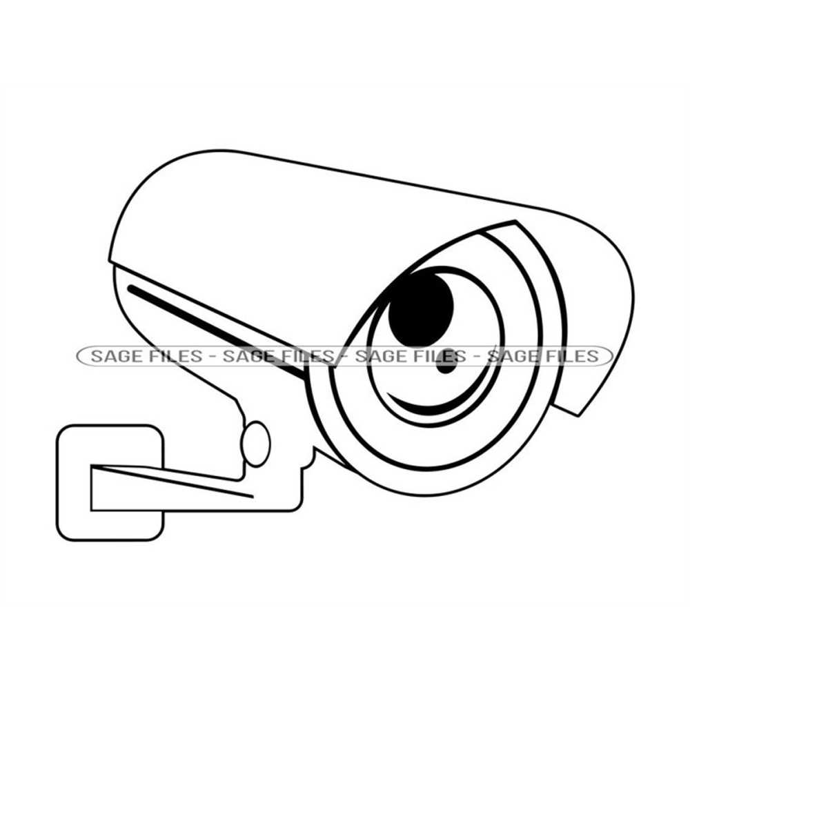 CCTV Camera Outline SVG, Security Camera SVG, Security Camer - Inspire ...