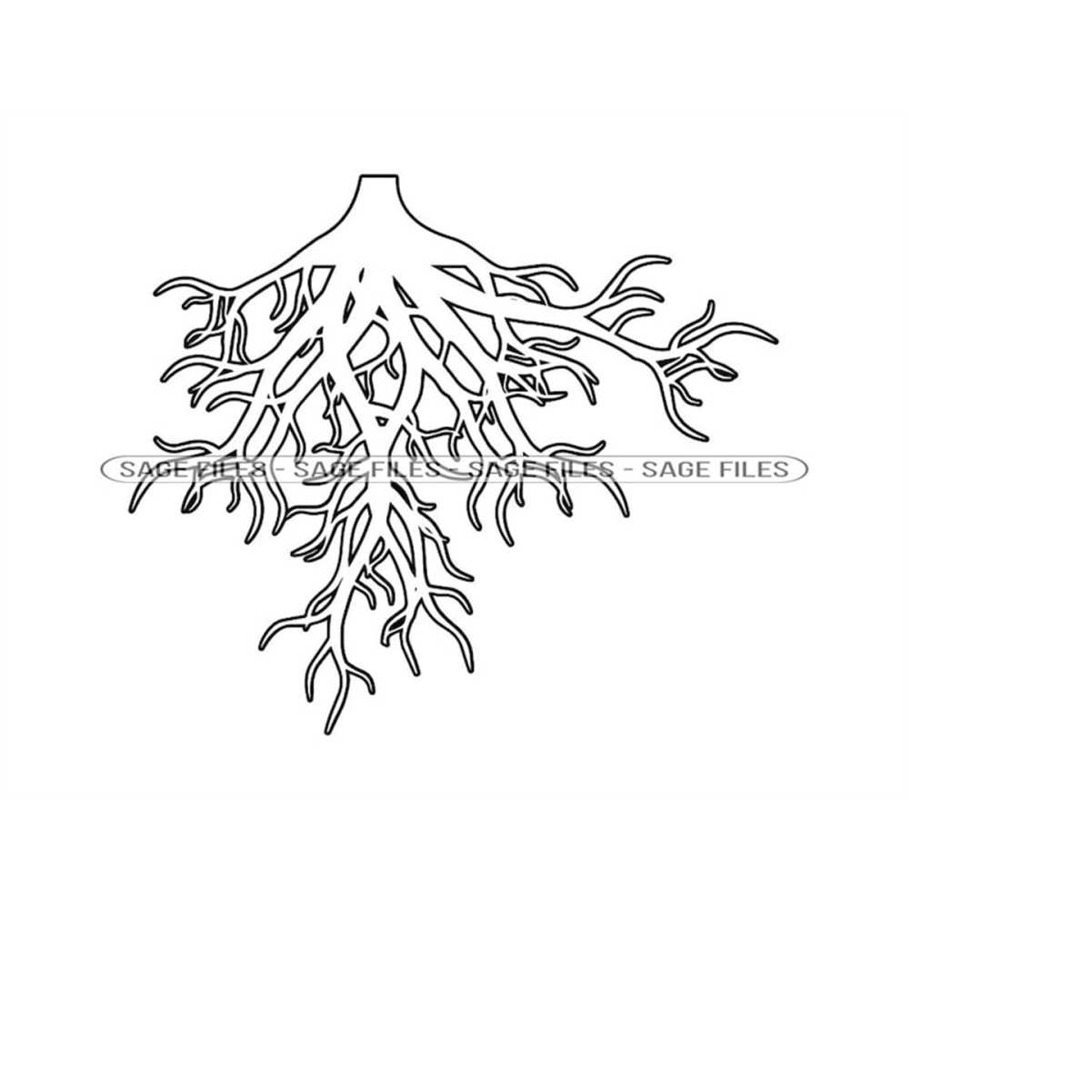 Roots Outline 3 SVG, Roots SVG, Tree Roots Svg, Family Svg, - Inspire ...