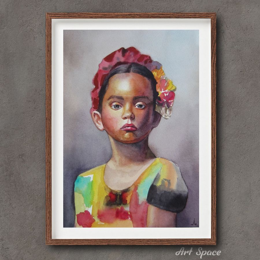 Original watercolor painting "mexican girl", portrait, decor | Inspire ...