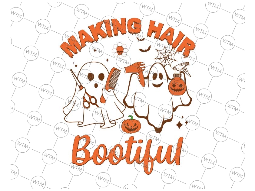 Making Hair Bootiful Halloween Svg, Funny Scary Ghost Hairdr - Inspire ...