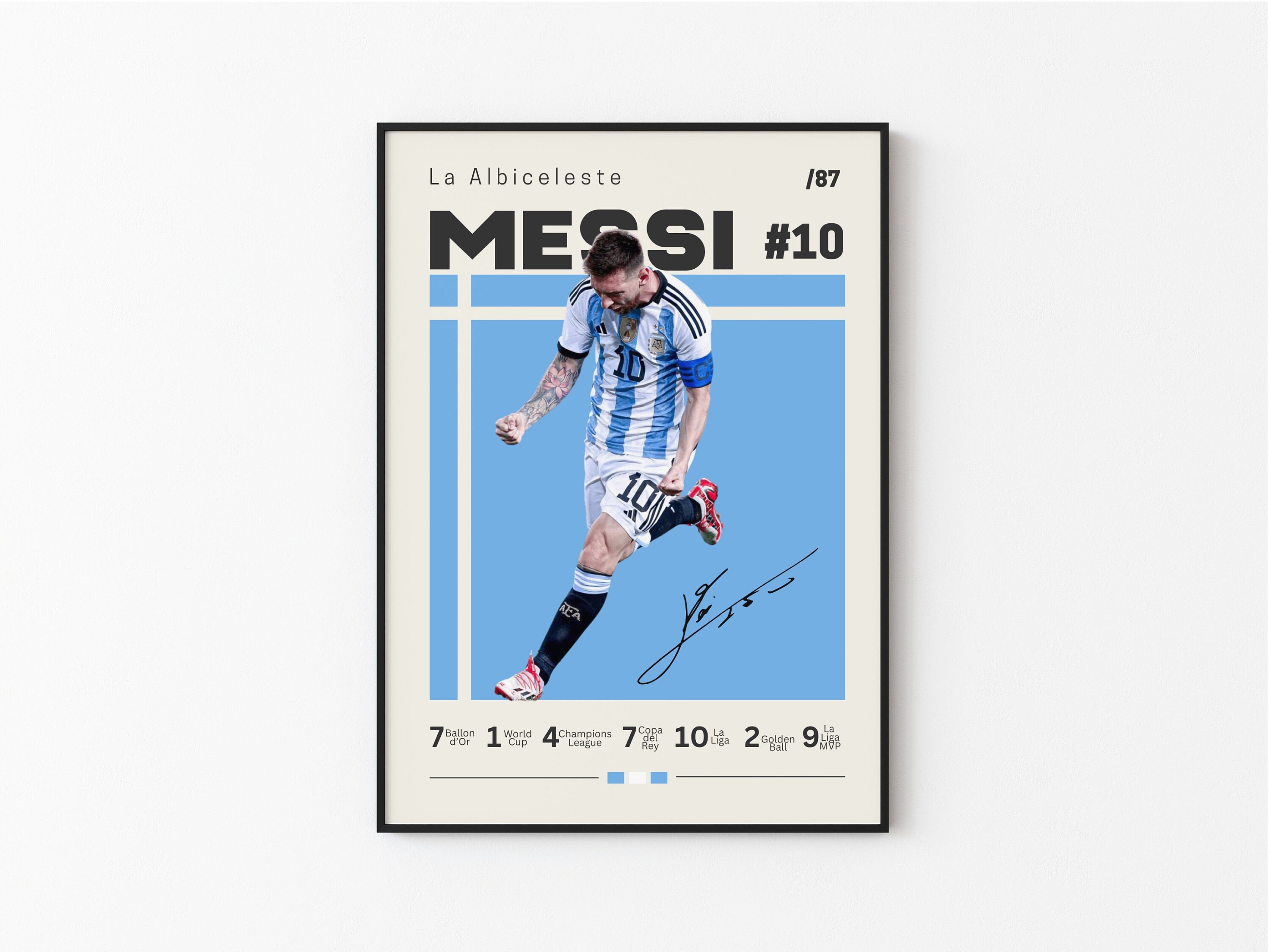 Lionel Messi Poster, Argentina Football Print, Football Post - Inspire ...