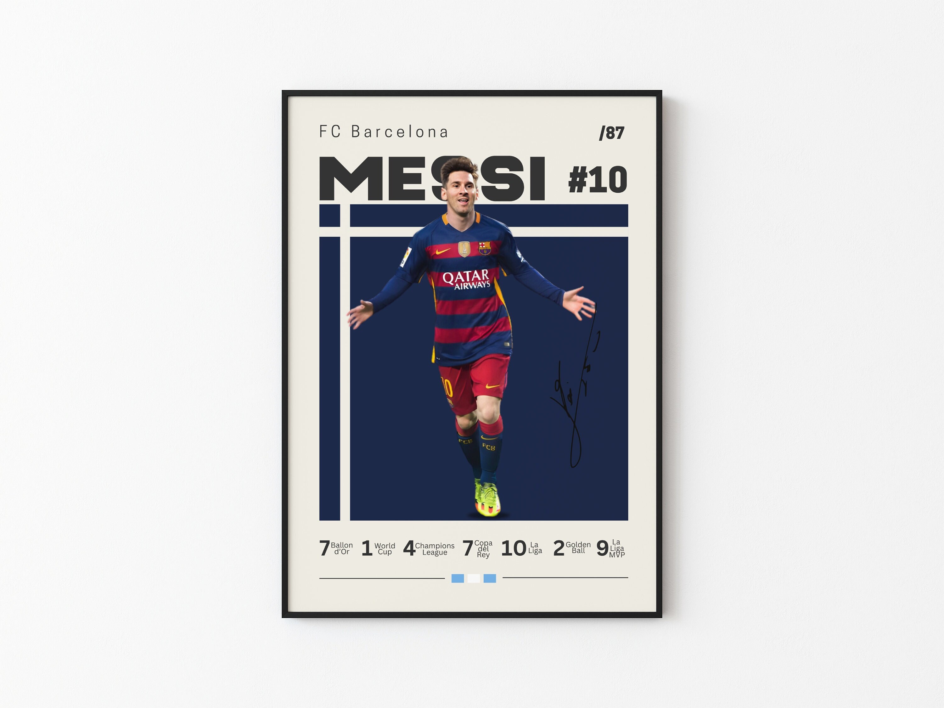 Lionel Messi Poster, FC Barcelona, Football Print, Football | Inspire ...