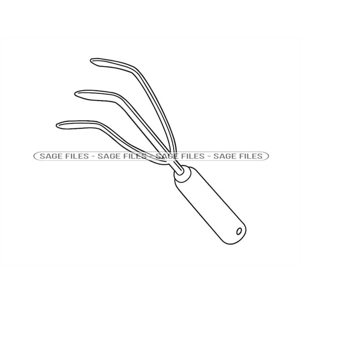 Hand Cultivator Outline SVG, Gardening Svg, Landscaping Svg, | Inspire ...