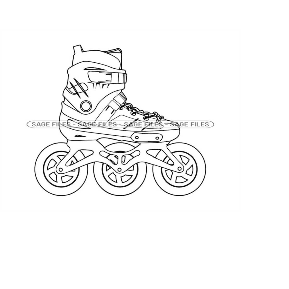 Inline Skates Outline 5 SVG, Roller Blades Svg, Roller Skati | Inspire ...