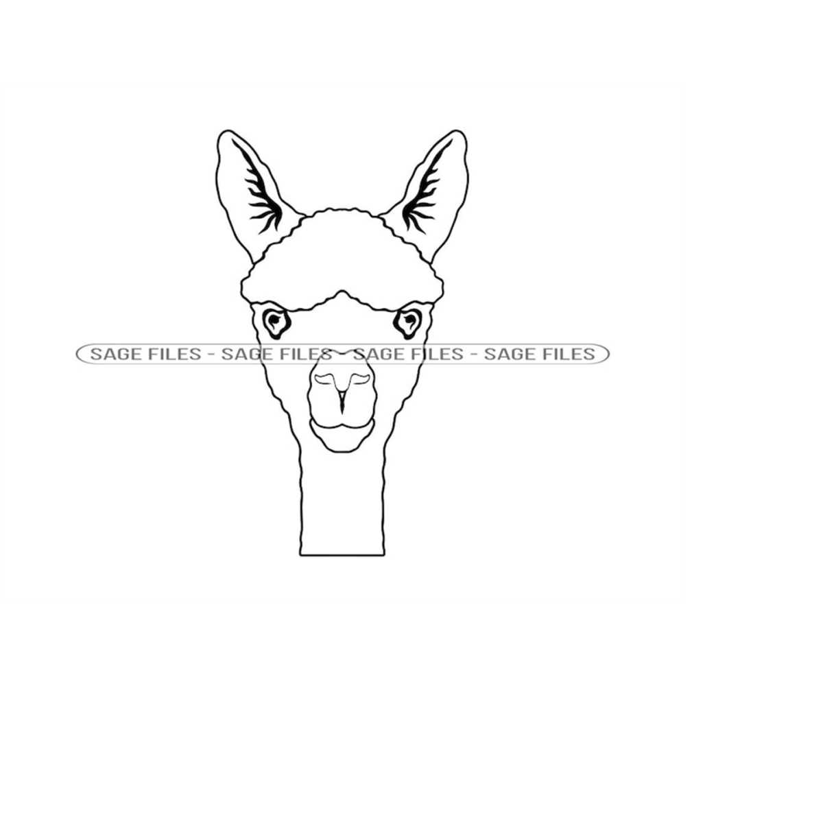 Llama Outline 2 SVG, Llama Mascot Svg, Llama Clipart, Llama - Inspire ...