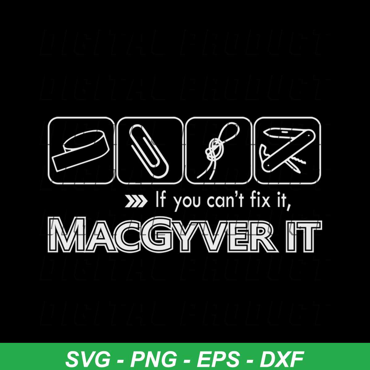 If You Can't Fix It Macgyver It Shirt Svg, Macgyver It Svg, | Inspire ...
