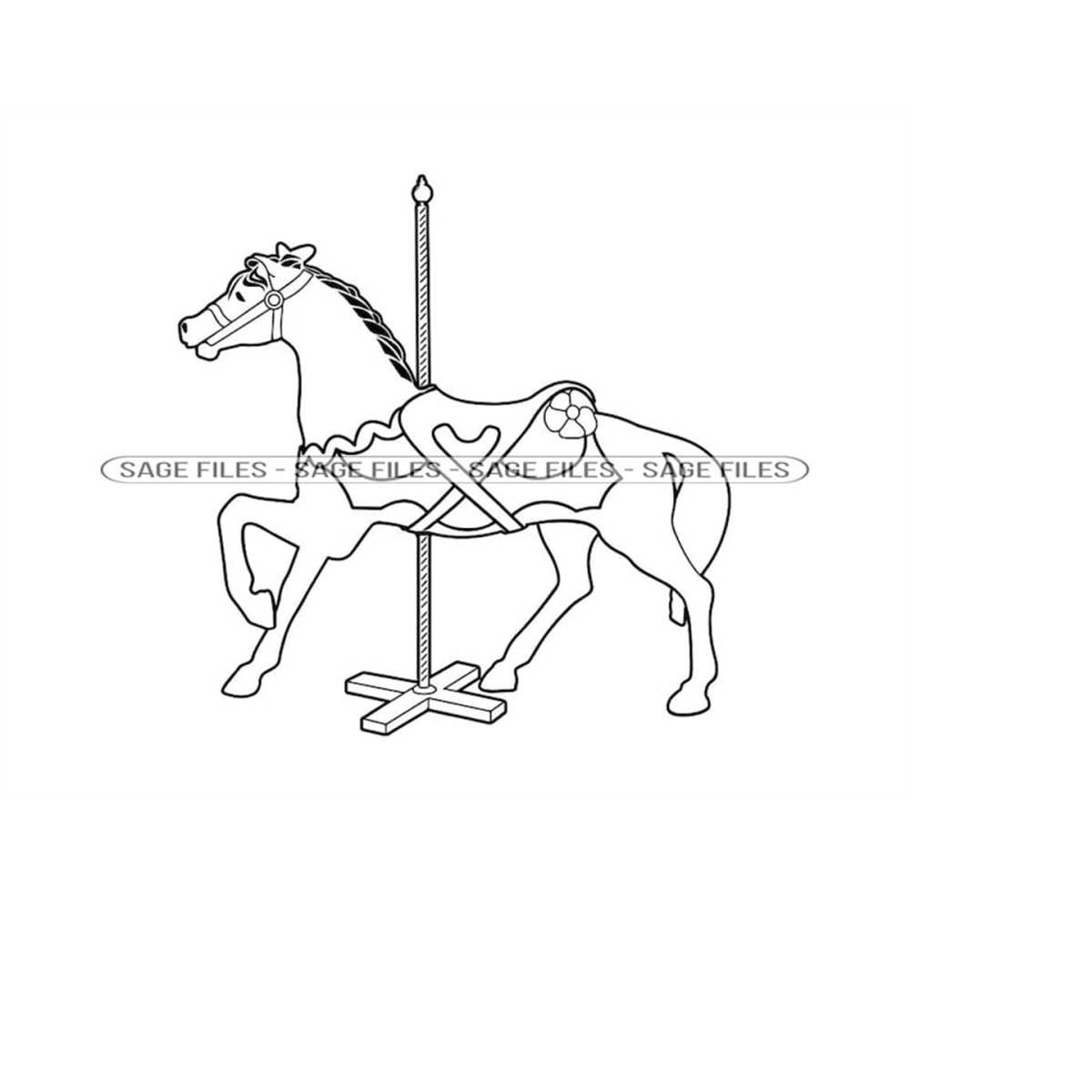 carousel horse svg - Inspire Uplift