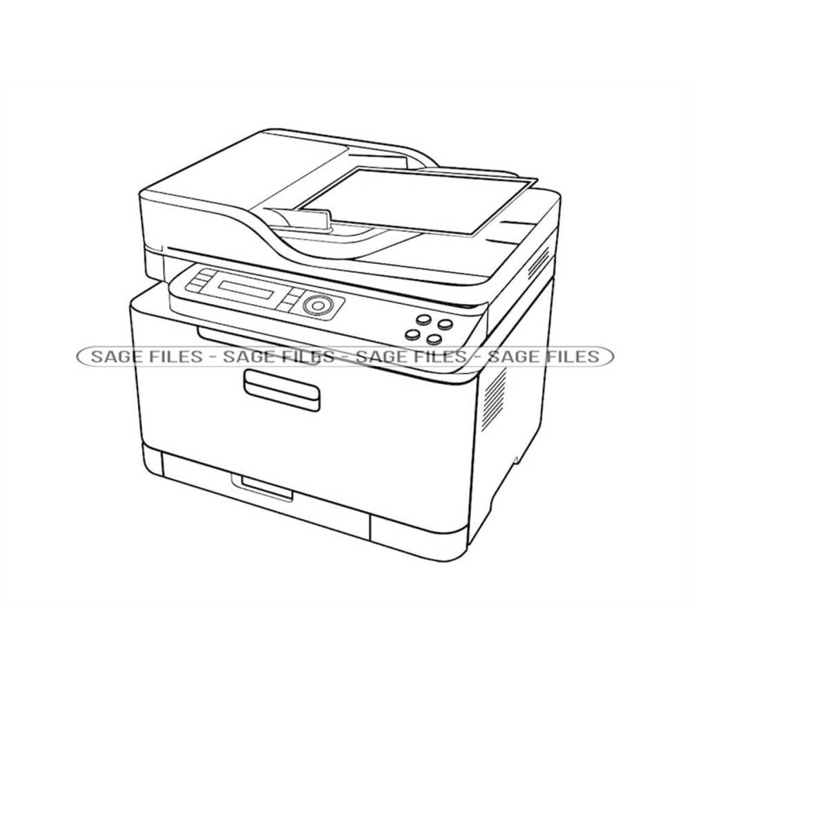 Printer Outline 2 SVG, Printer SVG, Printing Svg, Office Svg - Inspire ...
