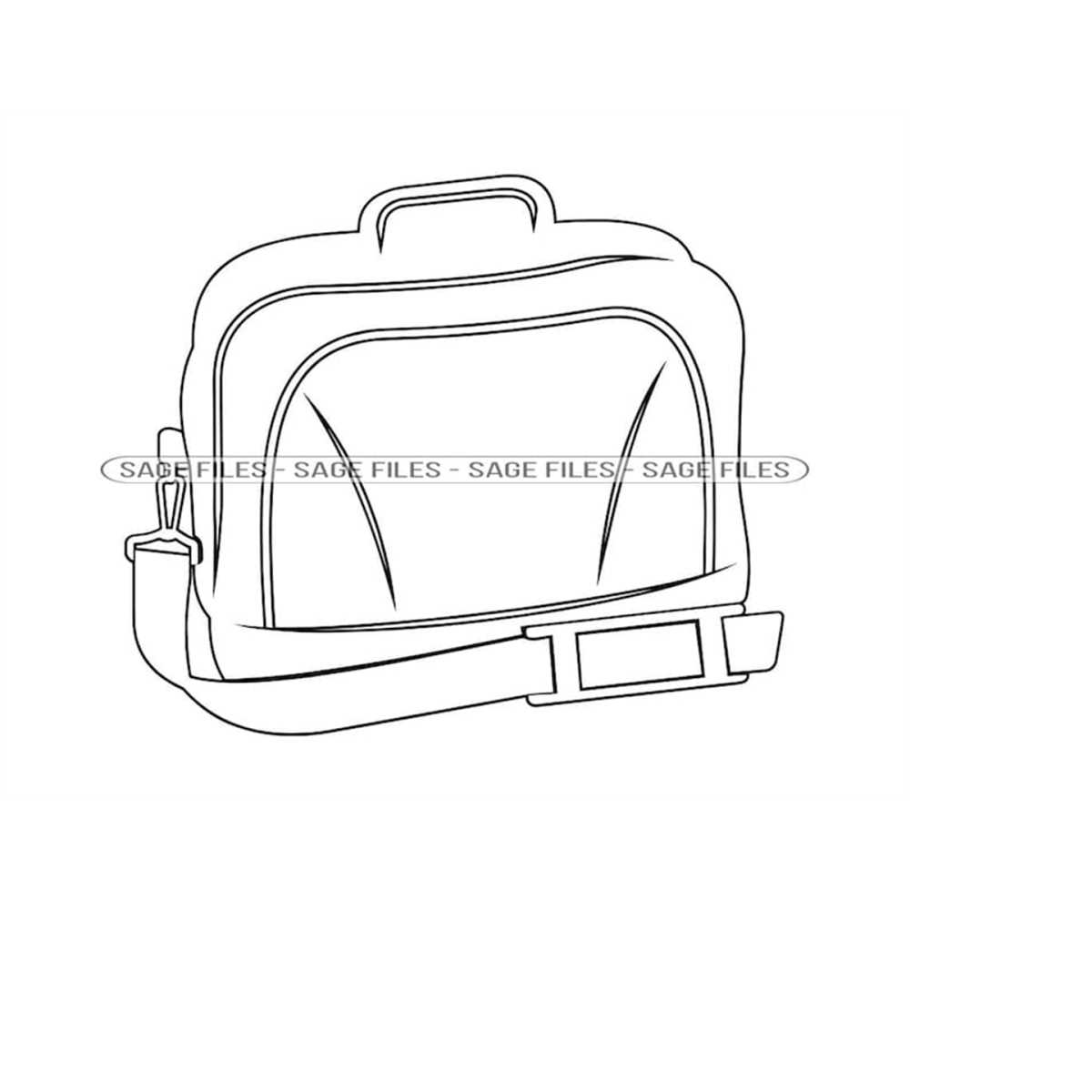 Messenger Bag Outline SVG, Shoulder Bag Svg, Messenger Bag C - Inspire ...