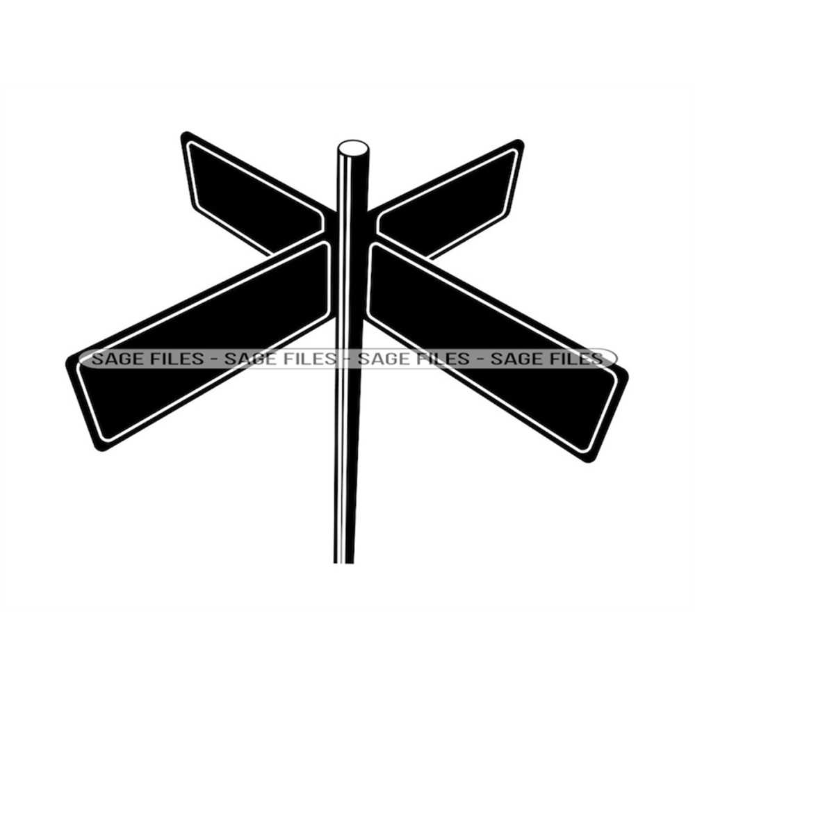 Road Sign 4 Svg, Crossroads Svg, Direction Sign Svg, Road Si - Inspire ...