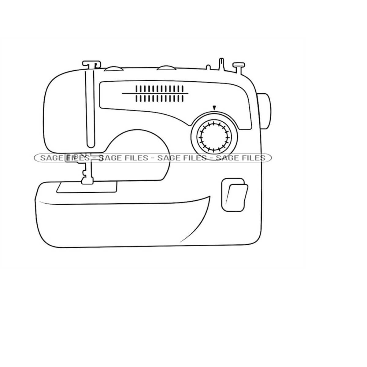 Sewing Machine Outline SVG, Sewing Machine Svg, Sewing Clipa | Inspire ...
