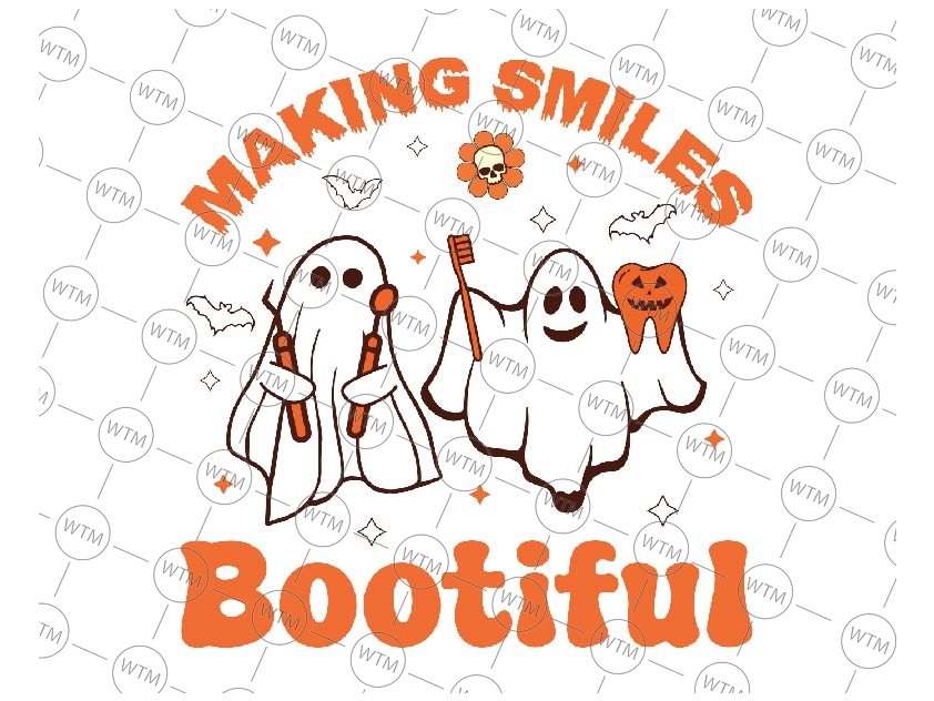 Making Smiles Bootiful Svg, Funny Ghost Dentist Halloween De - Inspire ...