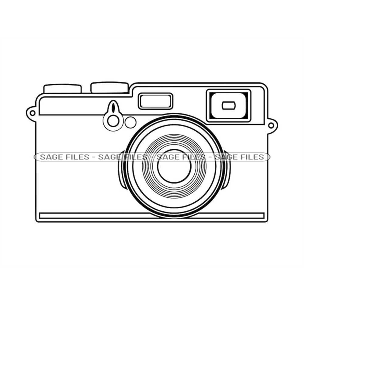 Retro Camera Outline 2 SVG, Vintage Camera Svg, Camera Svg, - Inspire ...