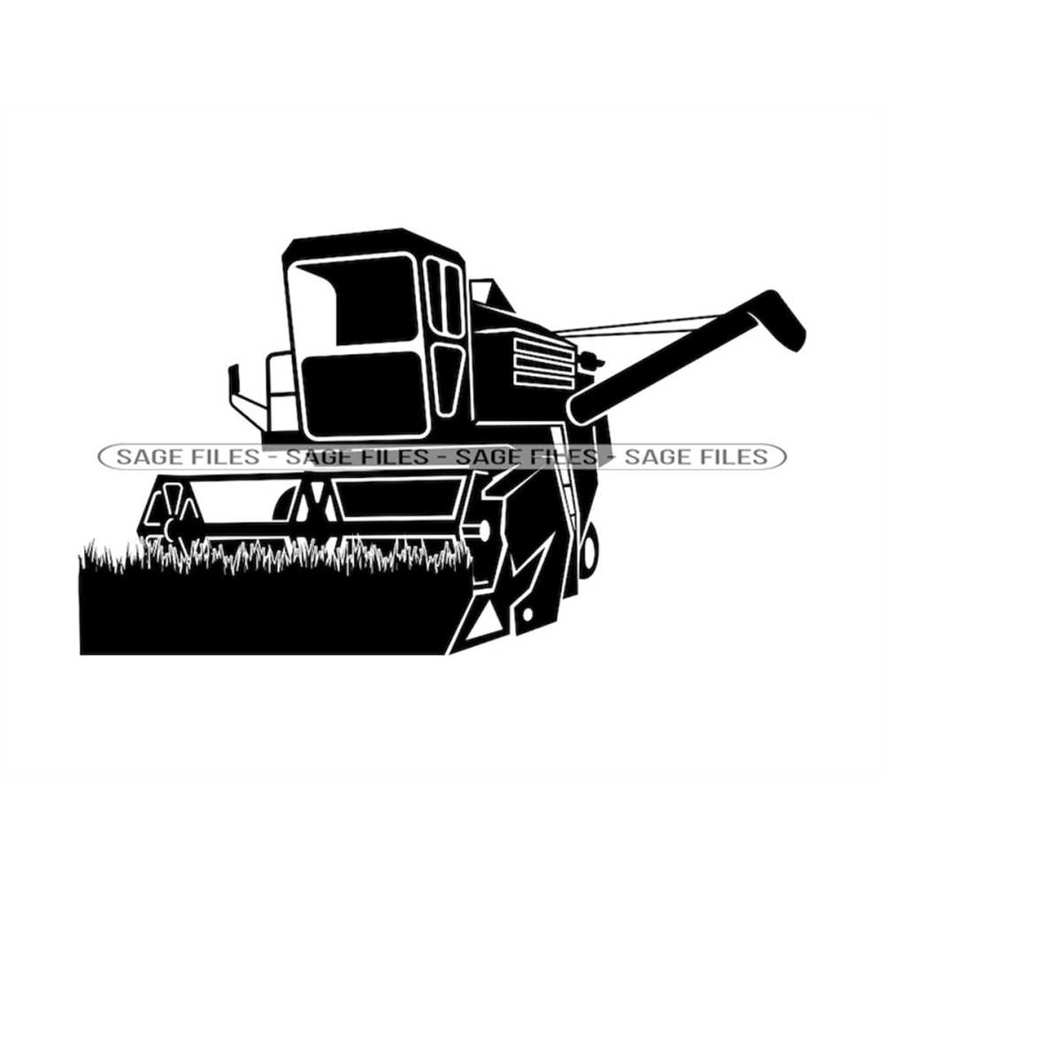 Combine Harvester 4 SVG, Wheat Harvester Svg, Combine Svg, C - Inspire ...