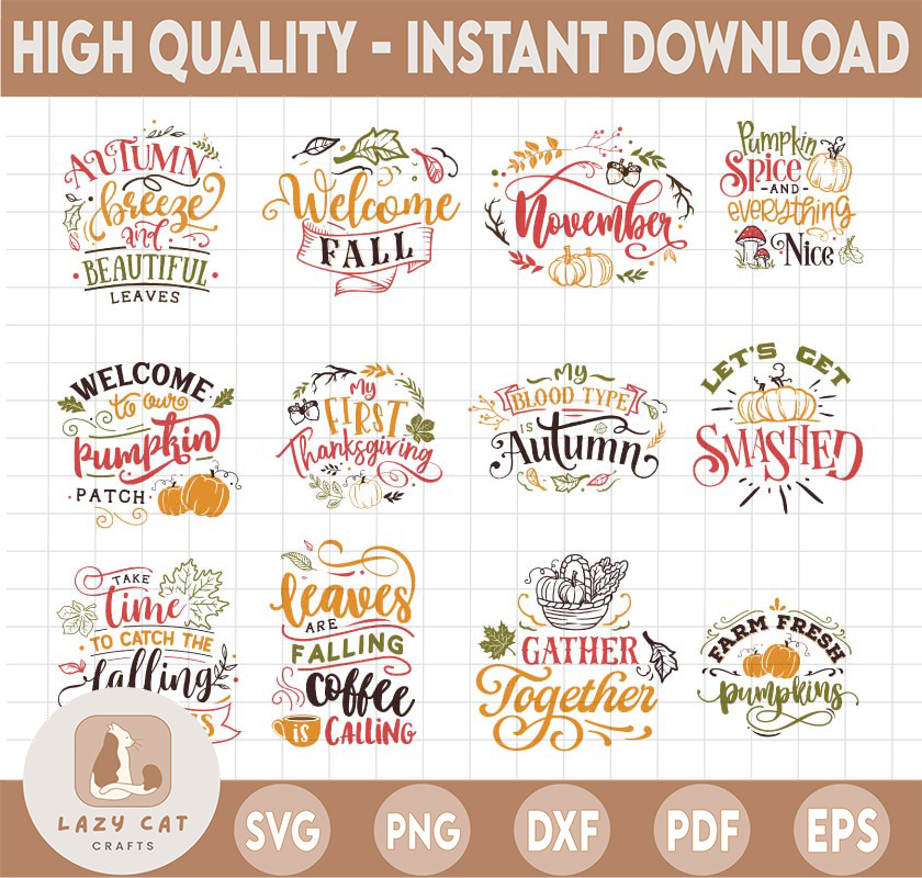Thanksgiving SVG Bundle, Fall SVG Bundle, Autumn Bundle Svg, | Inspire ...