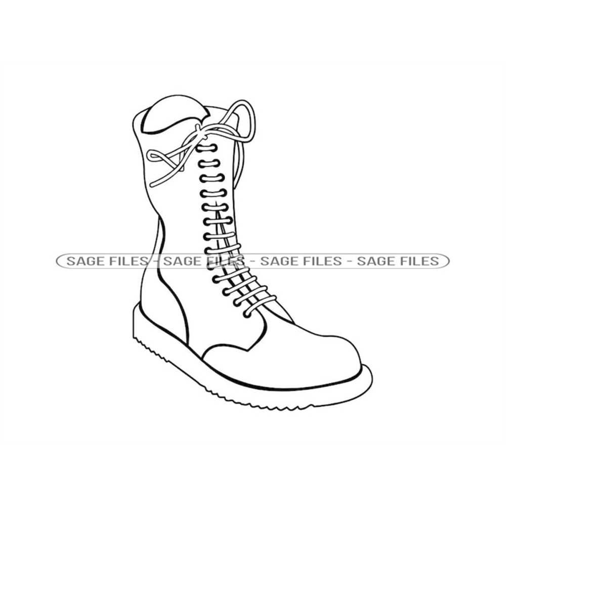 Boot Outline 2 SVG, Boot Svg, Footwear SVG, Boot Clipart, Bo - Inspire ...