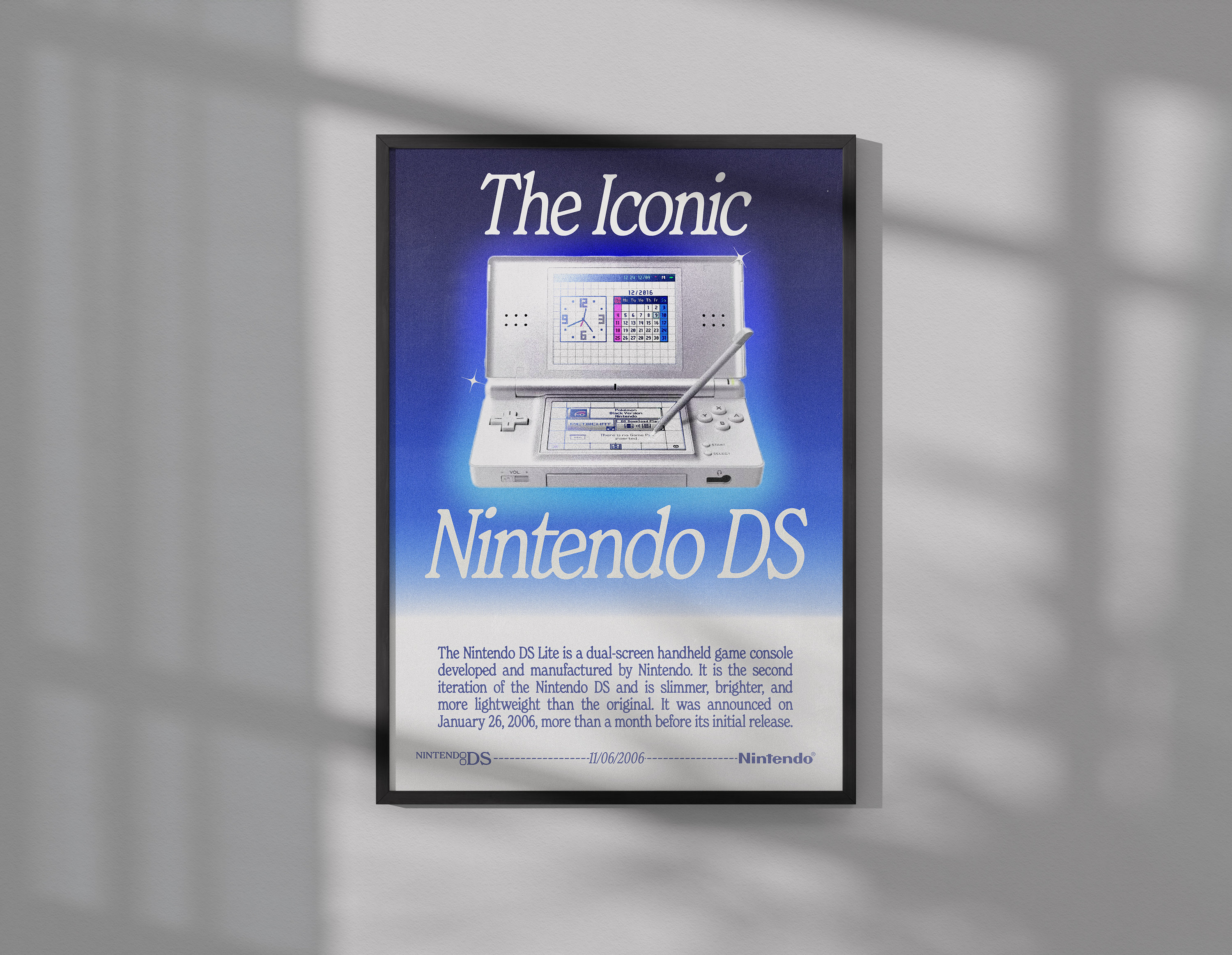 Retro Nintendo DS Poster Poster Print Vintage style Poster | Inspire Uplift