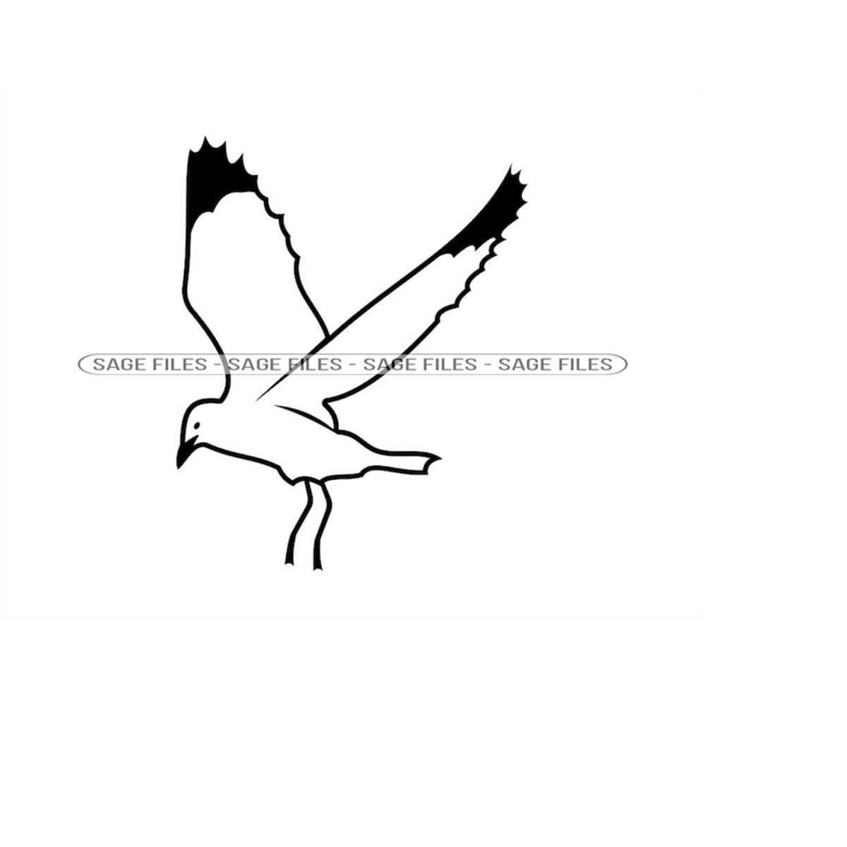 Seabird 3 Svg, Sea Bird SVG, Flying Bird Svg, Seabird Clipar - Inspire ...